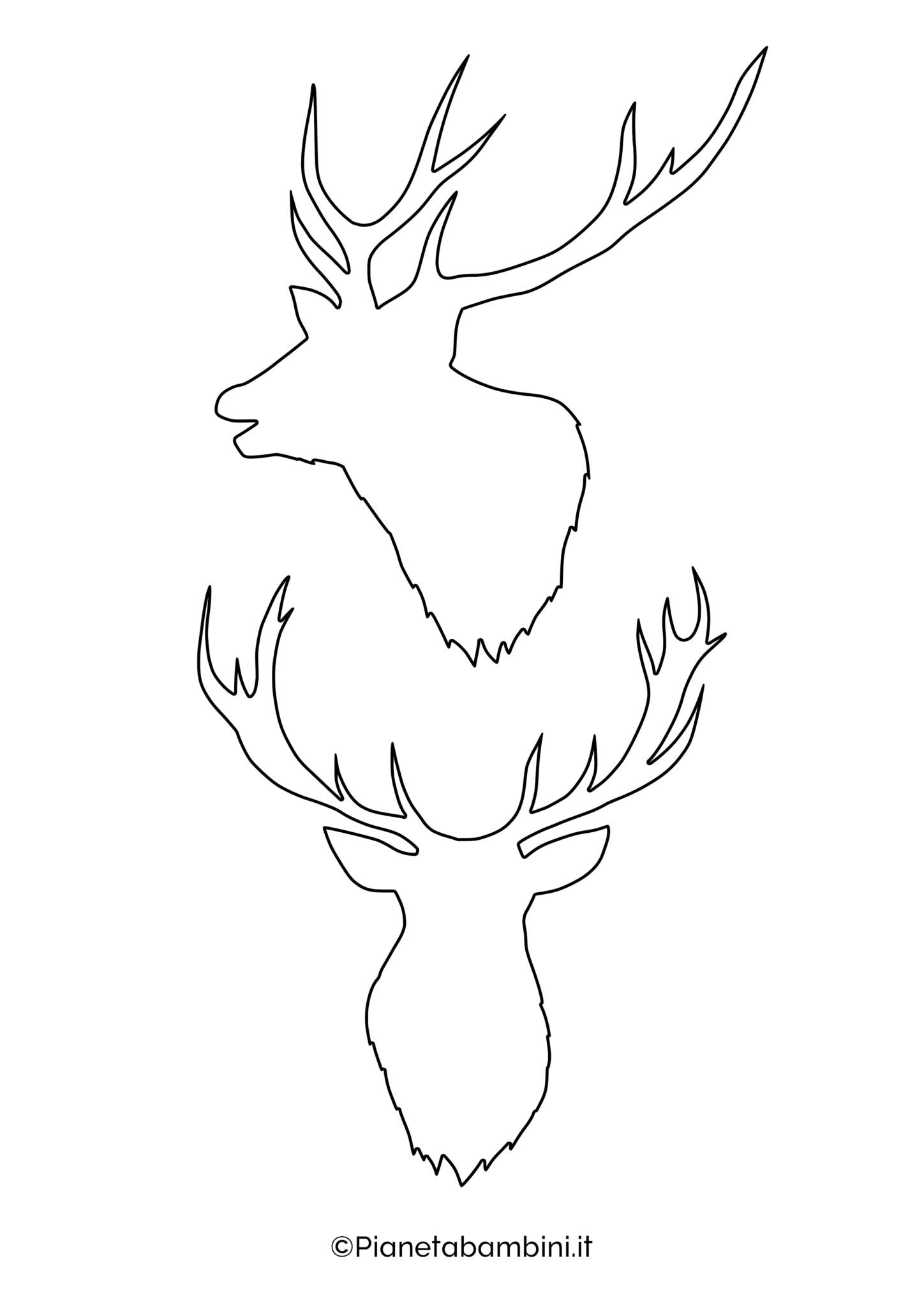 Sagome di Cervi da Stampare e Ritagliare | PianetaBambini.it
