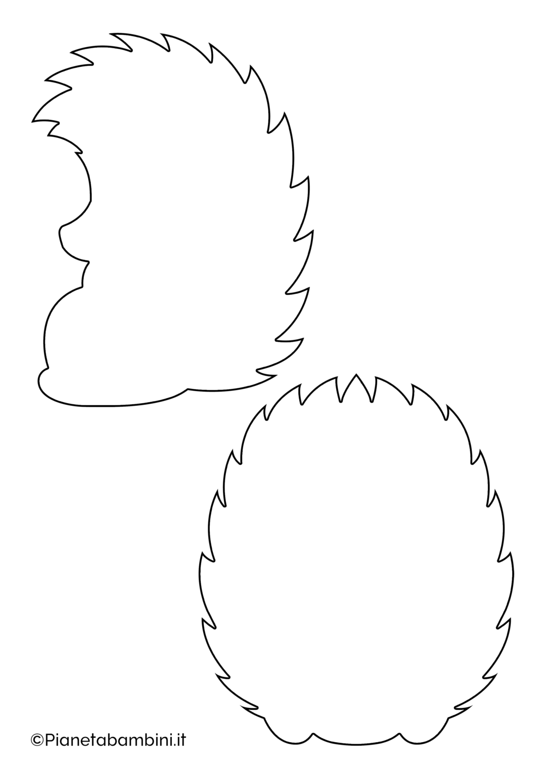 Sagome di Ricci da Stampare e Ritagliare | PianetaBambini.it