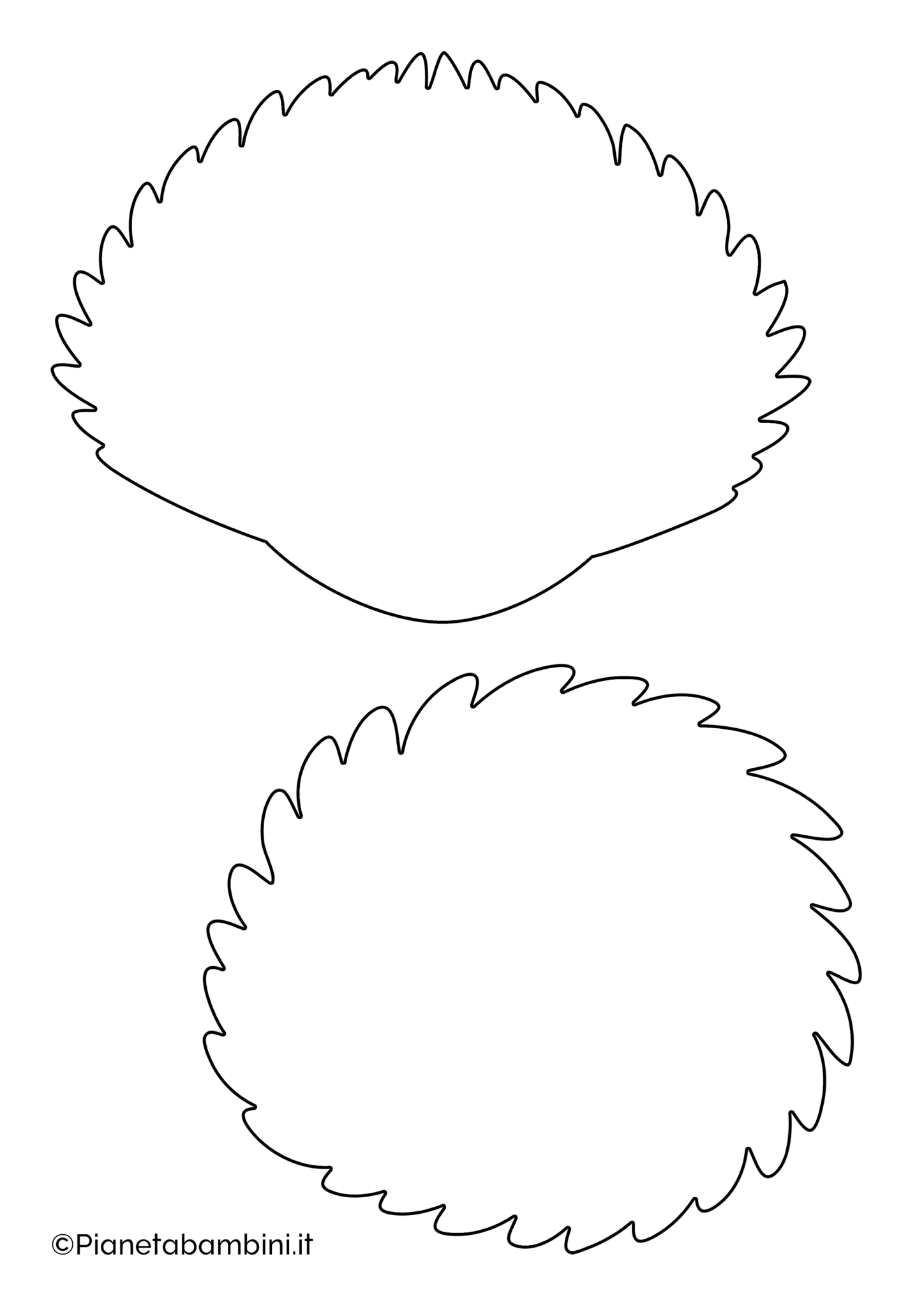 Sagome di Ricci da Stampare e Ritagliare | PianetaBambini.it