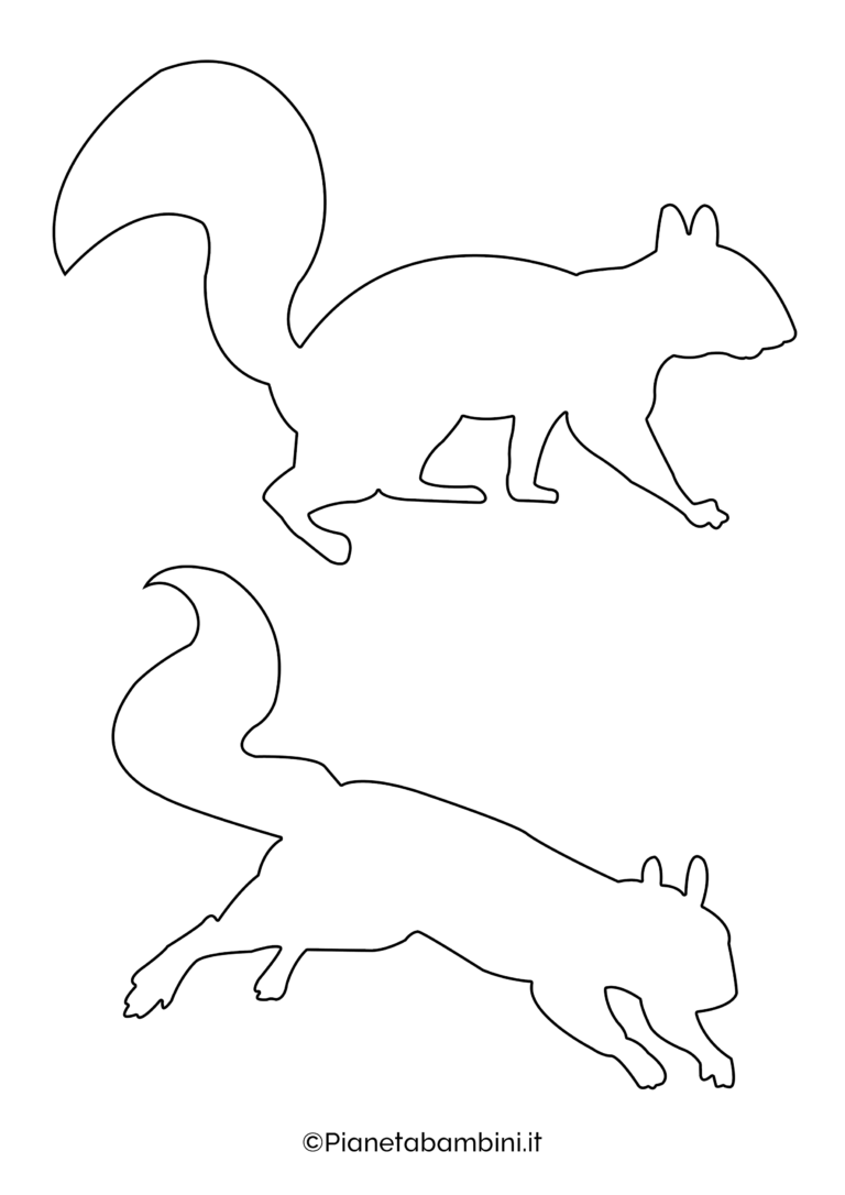 Sagome di Scoiattoli da Stampare e Ritagliare | PianetaBambini.it