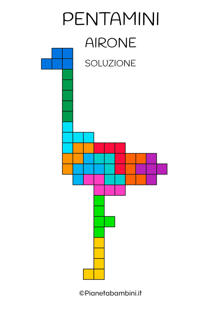 21 Animali con i Pentamini: Schemi e Soluzioni da Stampare | PianetaBambini.it