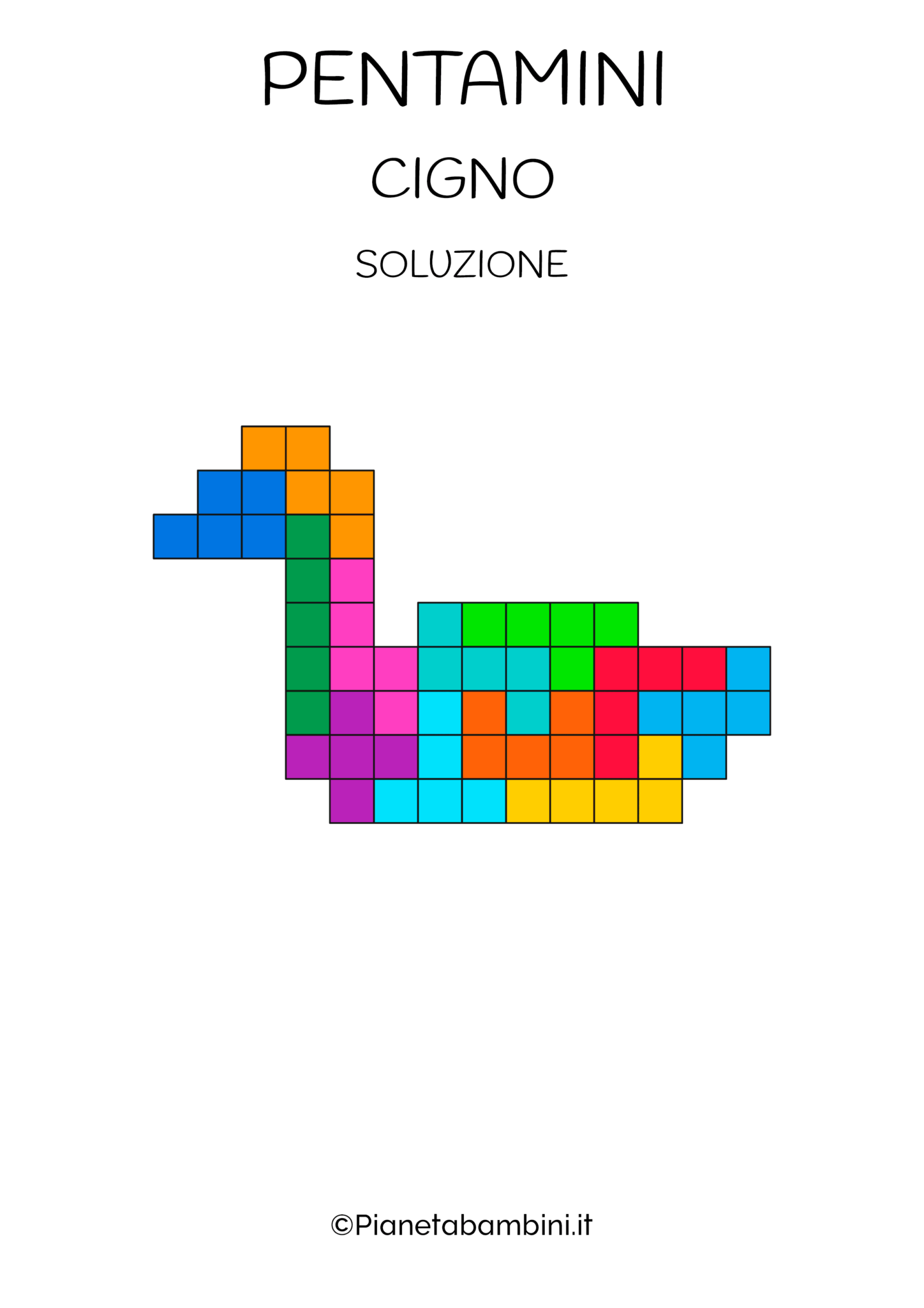 21 Animali con i Pentamini: Schemi e Soluzioni da Stampare | PianetaBambini.it
