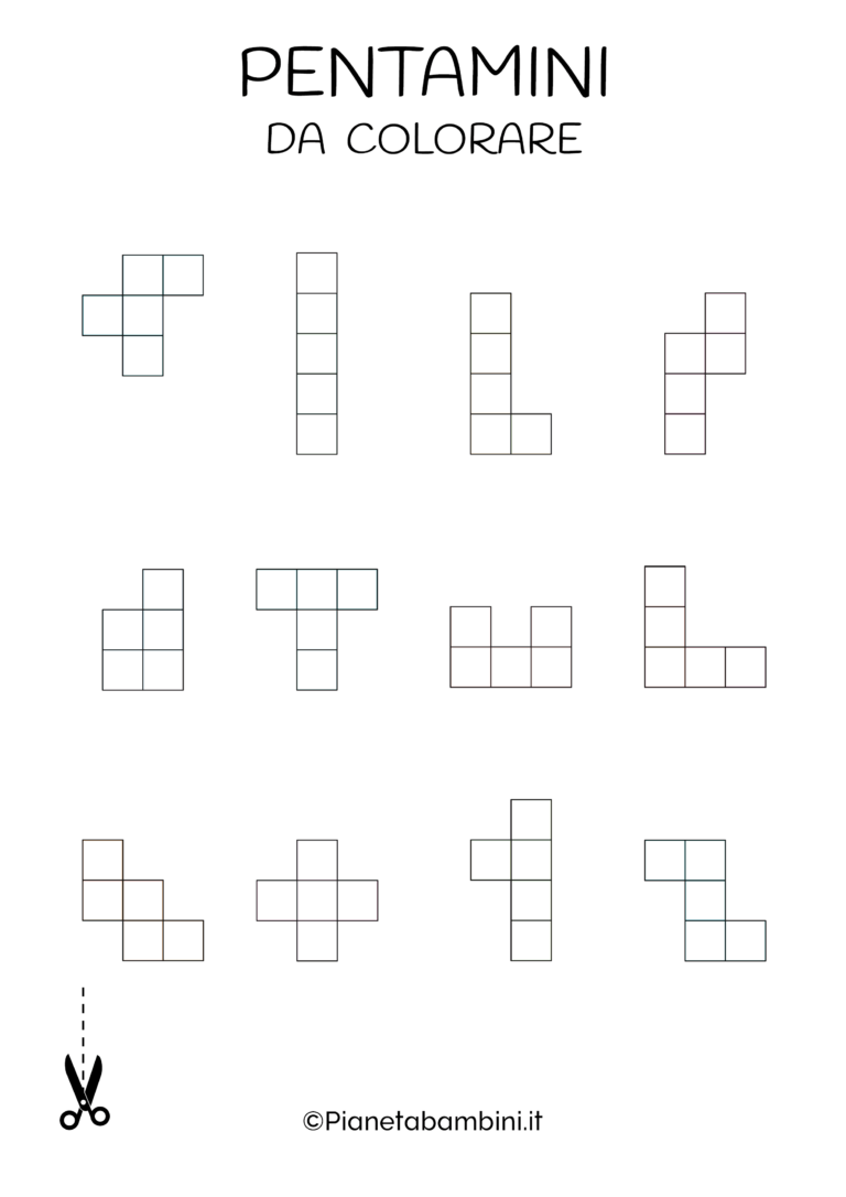 Pentamini da Stampare in PDF | PianetaBambini.it