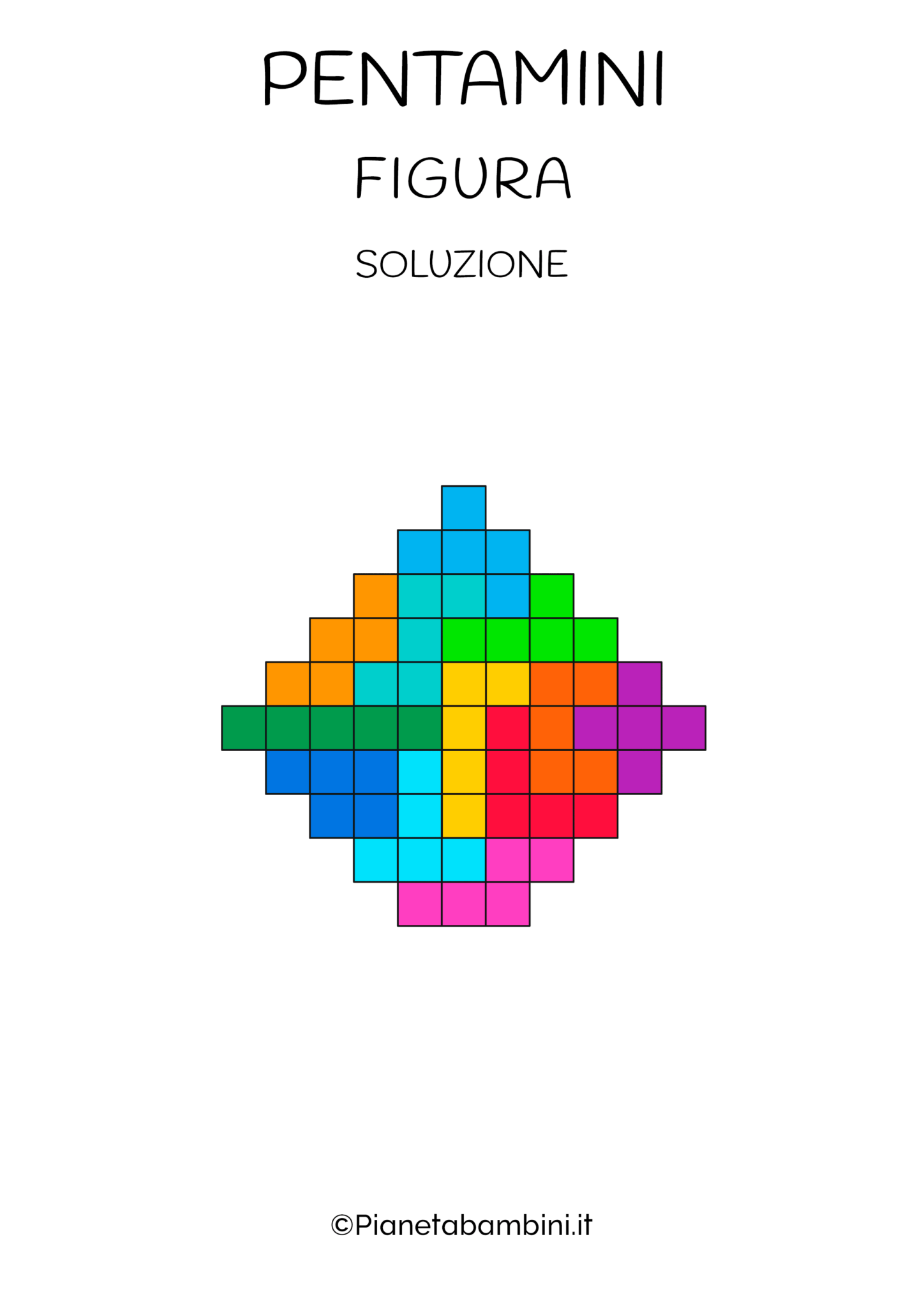 Figure con i Pentamini: Schemi e Soluzioni da Stampare | PianetaBambini.it