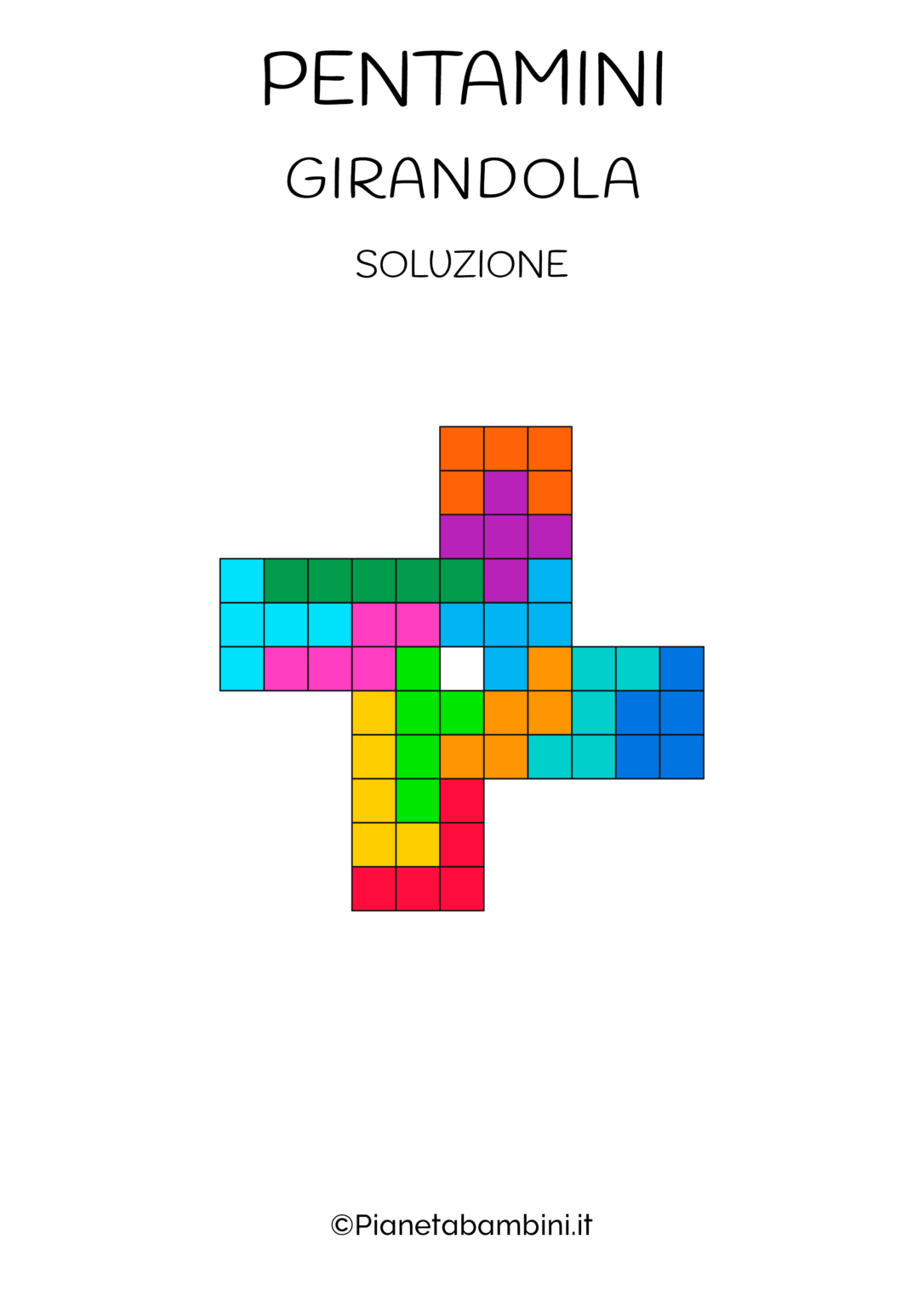 Figure con i Pentamini: Schemi e Soluzioni da Stampare | PianetaBambini.it