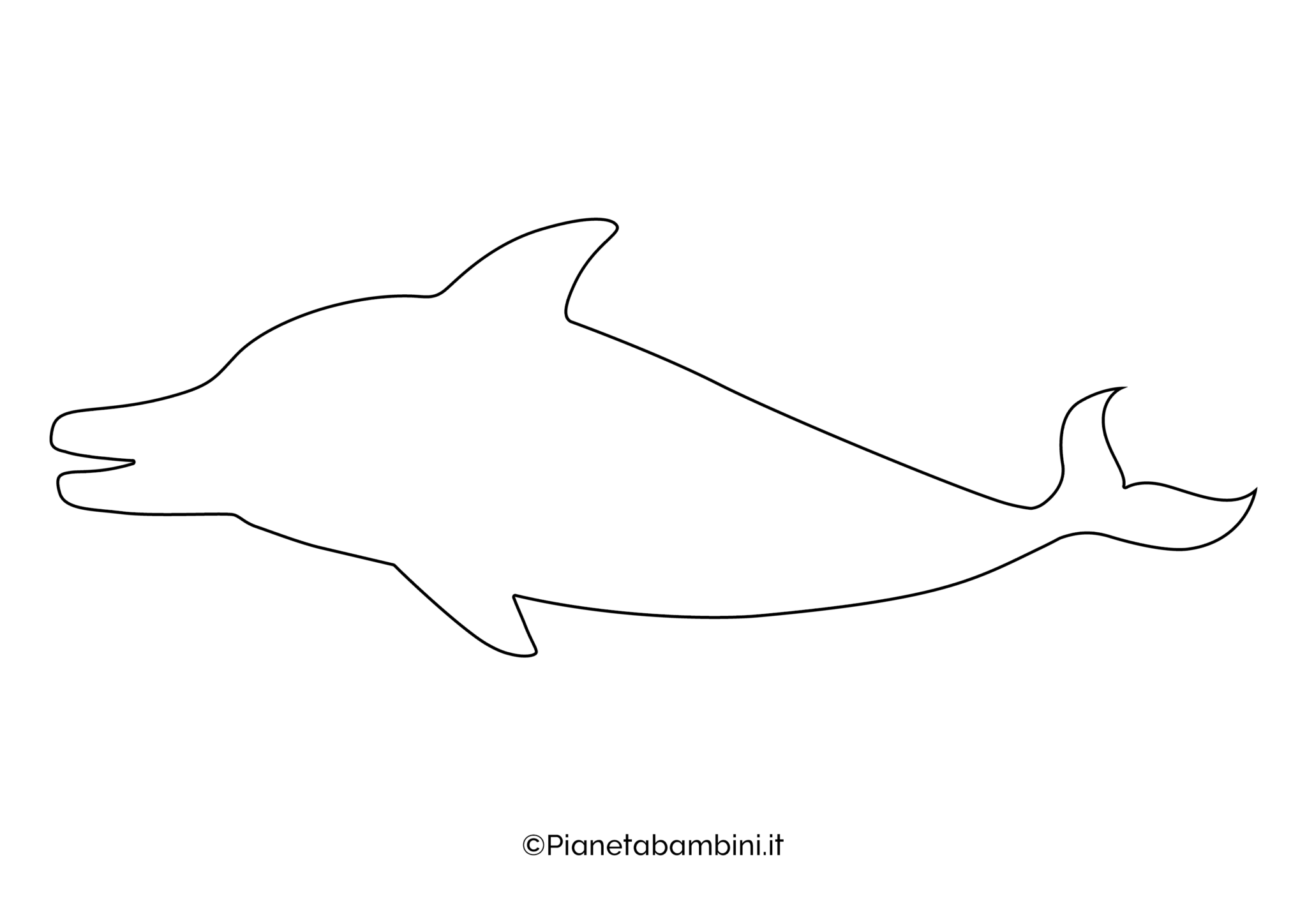 Sagome di Delfini da Stampare e Ritagliare | PianetaBambini.it