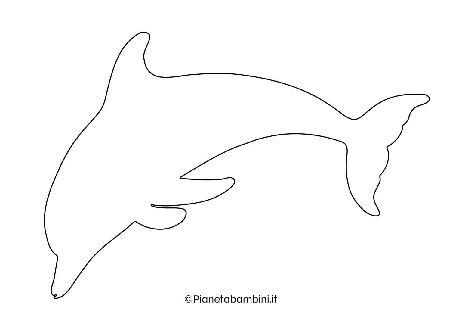 Sagome di Delfini da Stampare e Ritagliare | PianetaBambini.it