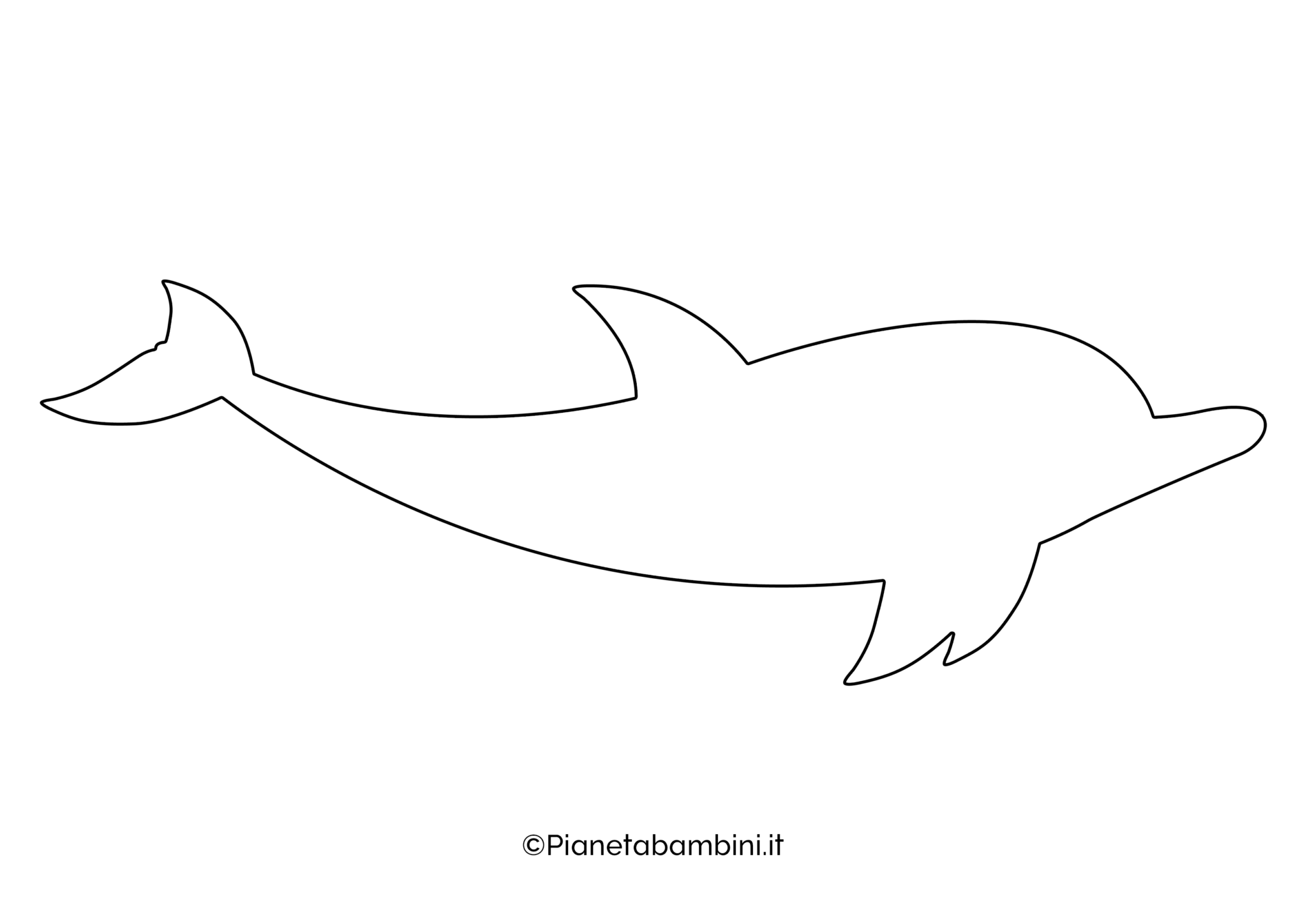 Sagome di Delfini da Stampare e Ritagliare | PianetaBambini.it