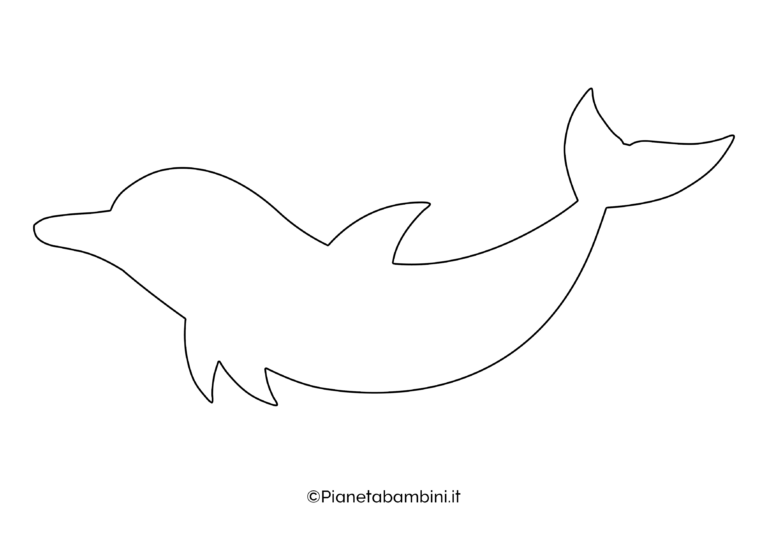Sagome di Delfini da Stampare e Ritagliare | PianetaBambini.it