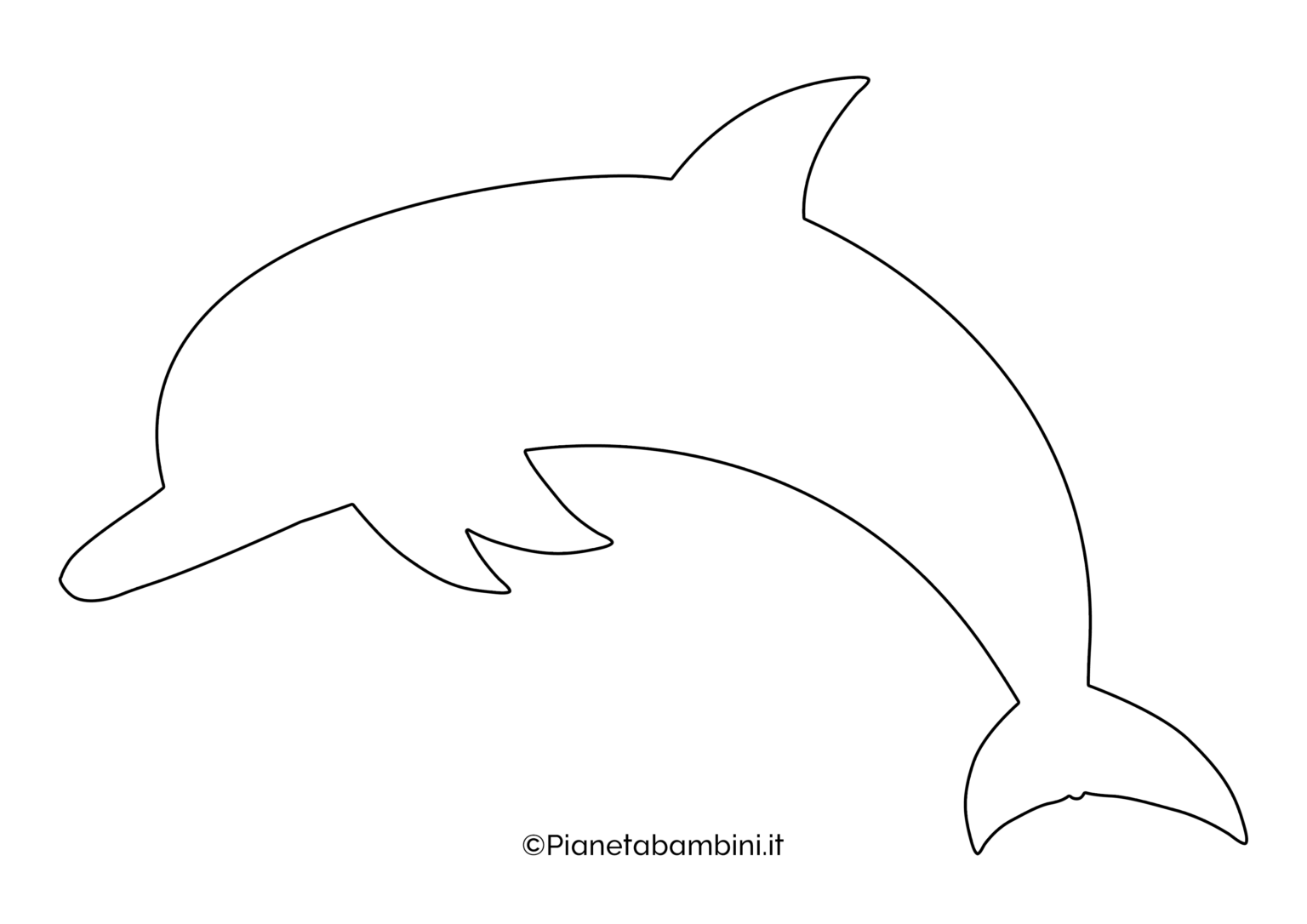 Sagome di Delfini da Stampare e Ritagliare | PianetaBambini.it