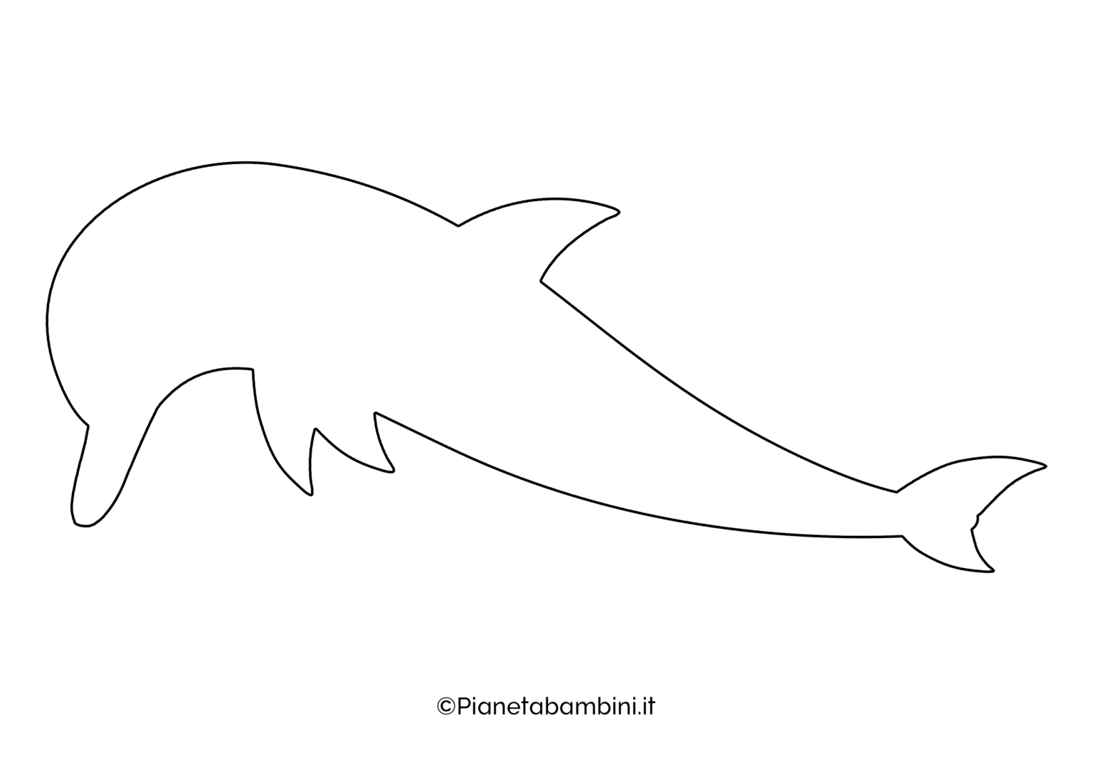 Sagome di Delfini da Stampare e Ritagliare | PianetaBambini.it