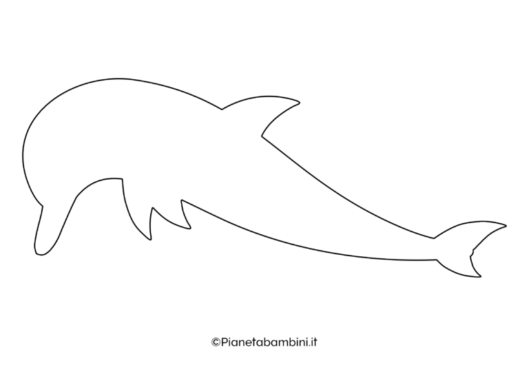 Sagome di Delfini da Stampare e Ritagliare | PianetaBambini.it