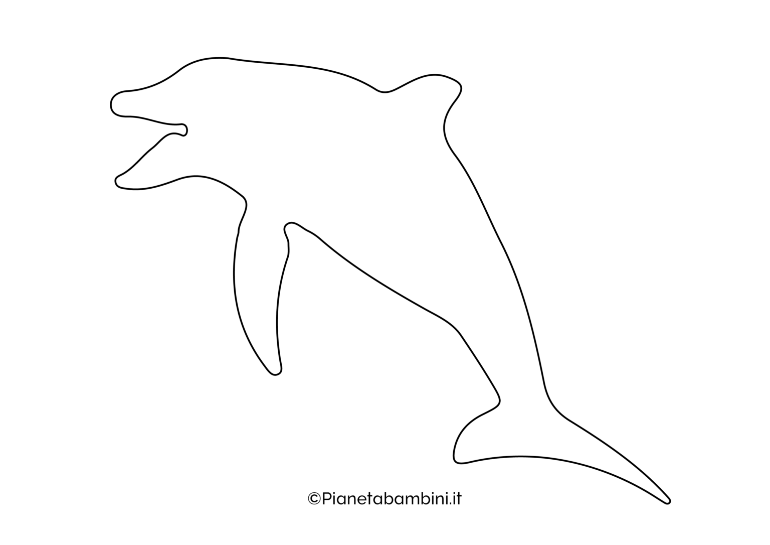 Sagome di Delfini da Stampare e Ritagliare | PianetaBambini.it