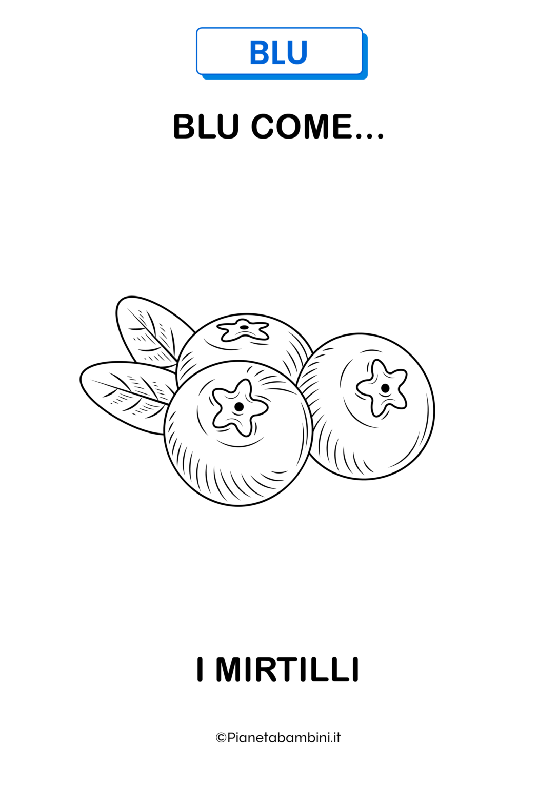 Schede Didattiche sul Colore Blu | PianetaBambini.it