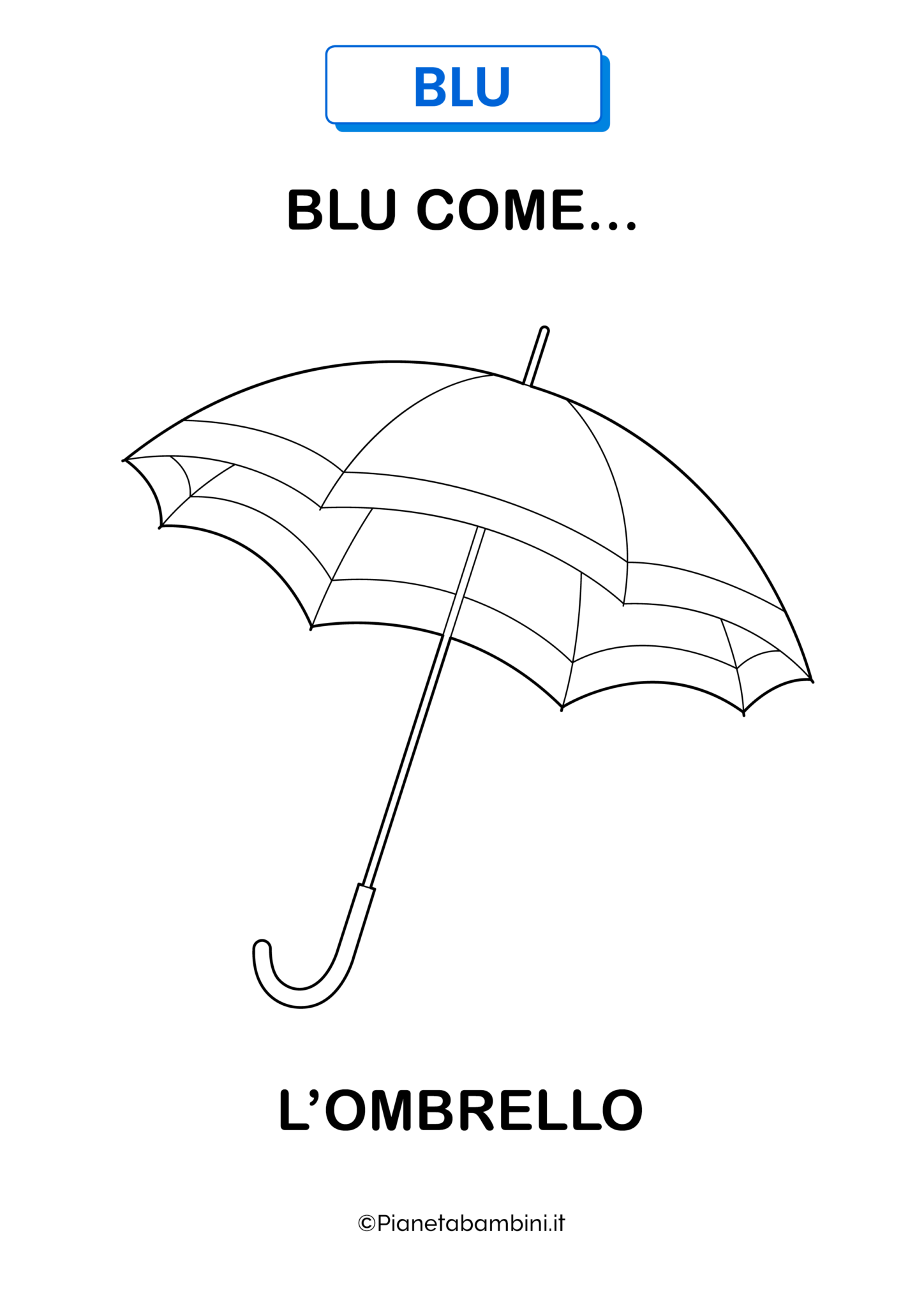 Schede Didattiche sul Colore Blu | PianetaBambini.it