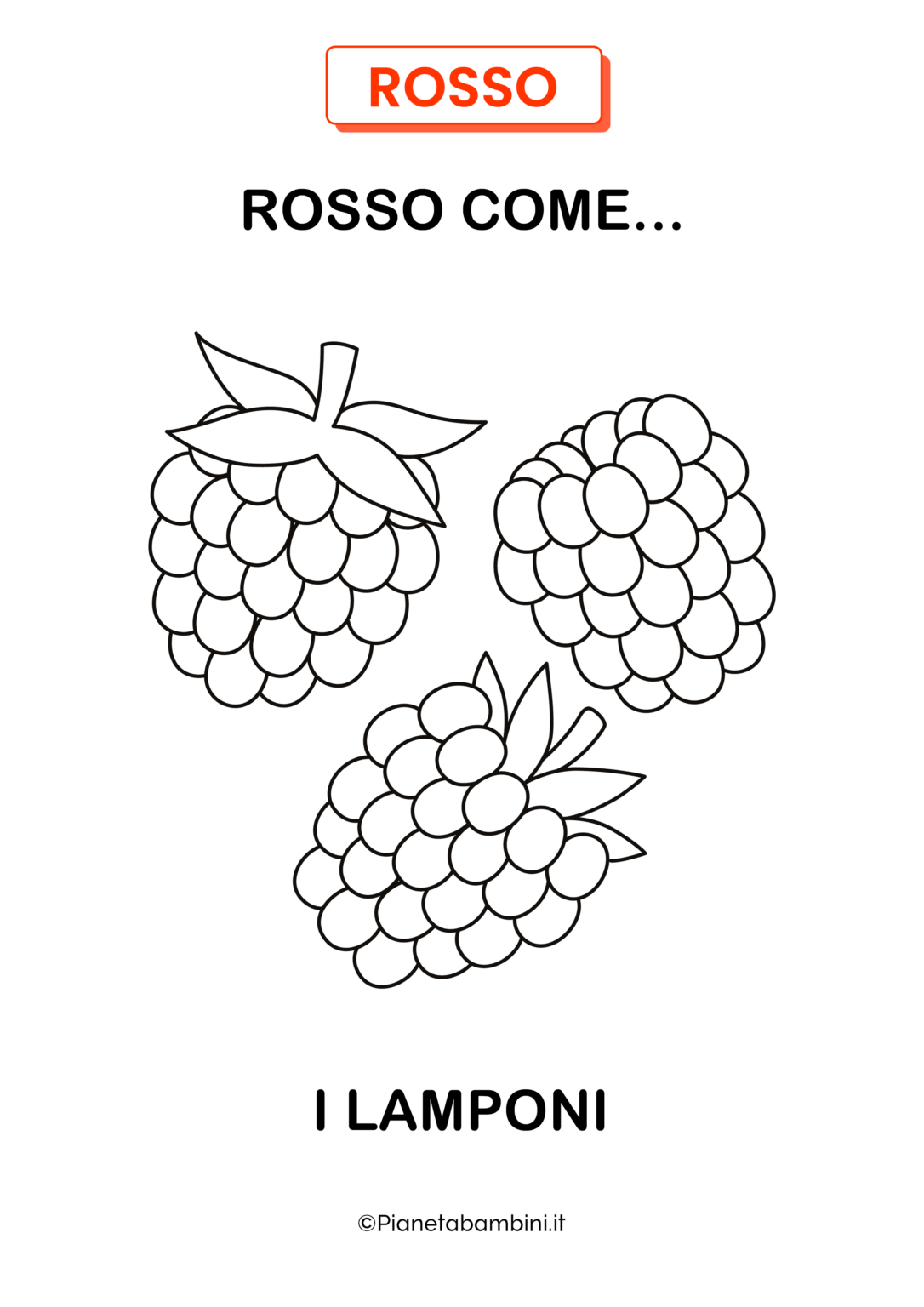 Schede Didattiche sul Colore Rosso | PianetaBambini.it