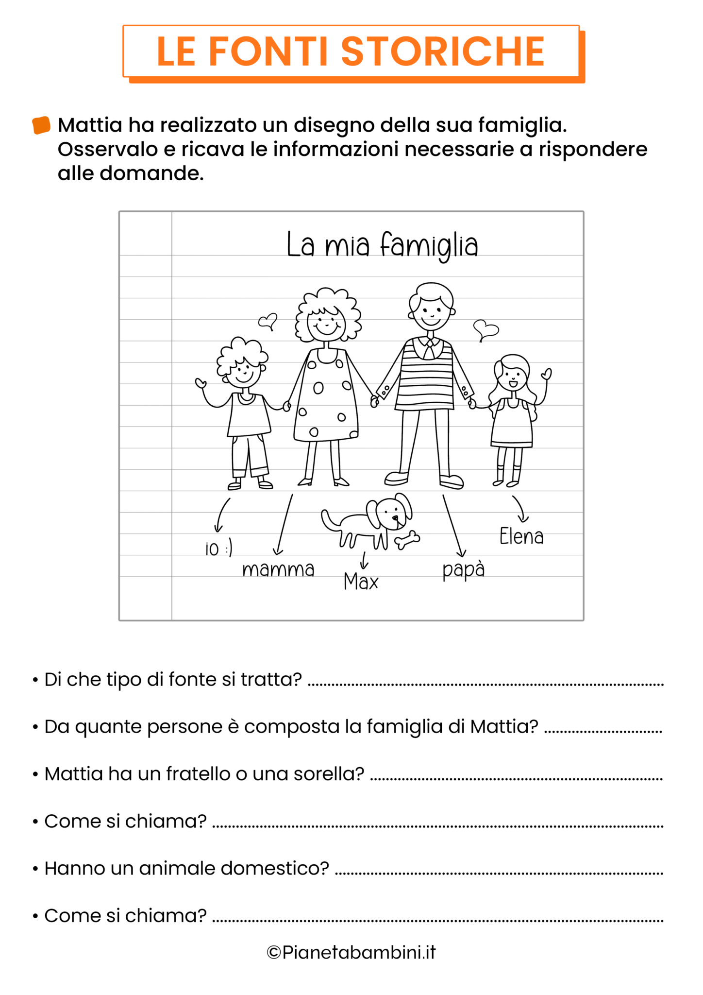 Le Fonti Storiche: Schede Didattiche per la Scuola Primaria ...