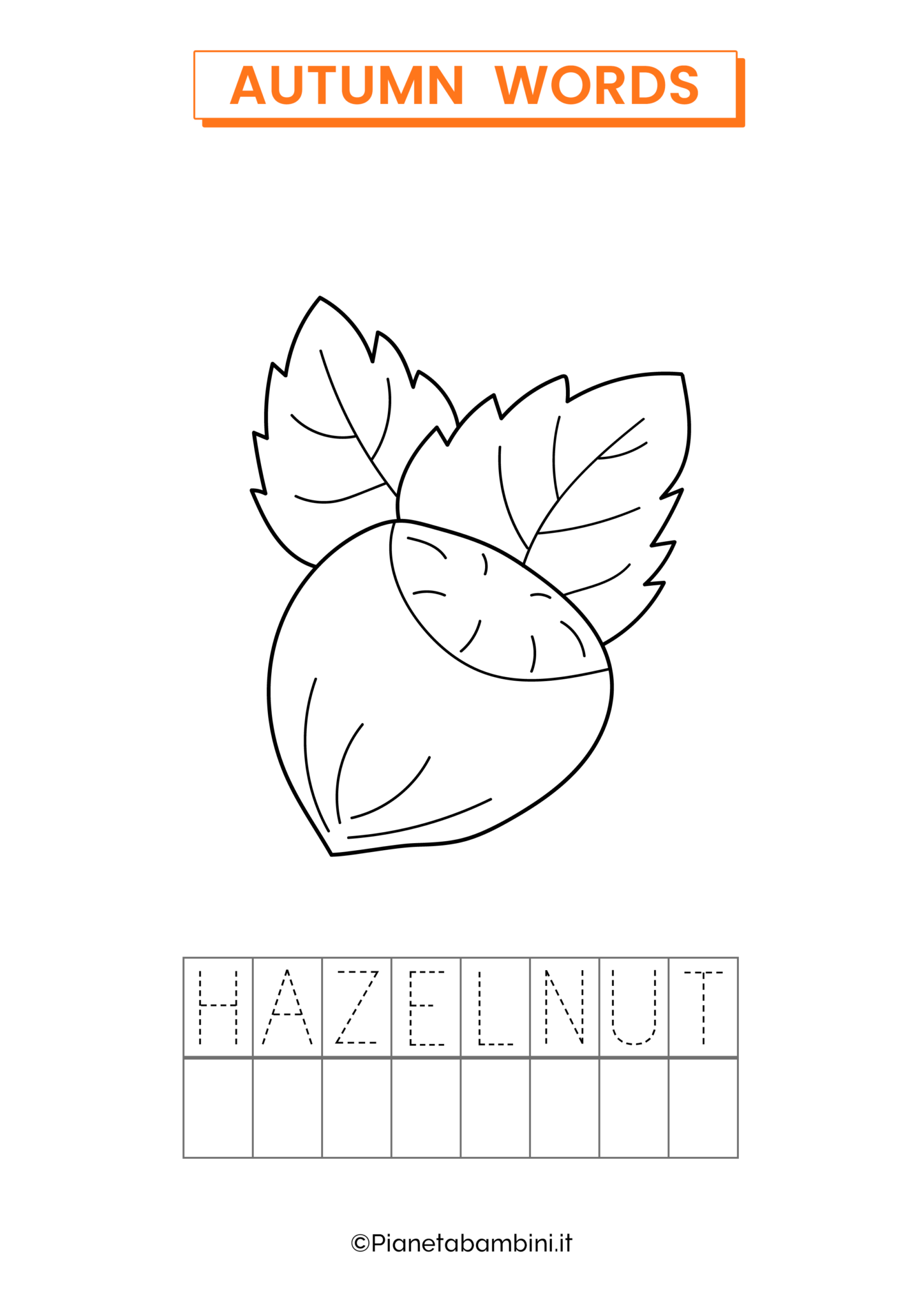 Schede sulle Parole dell'Autunno in Inglese (Autumn Words ...