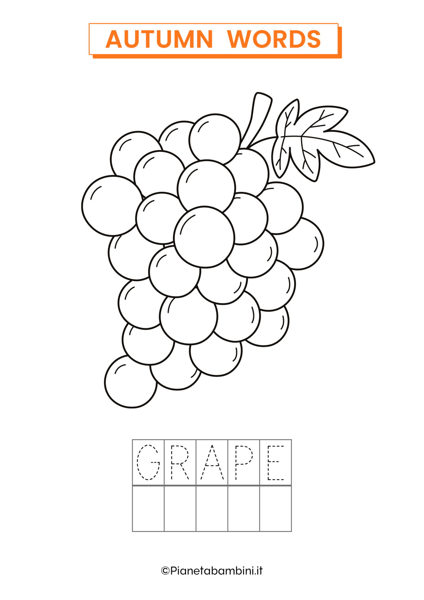 Schede sulle Parole dell'Autunno in Inglese (Autumn Words ...