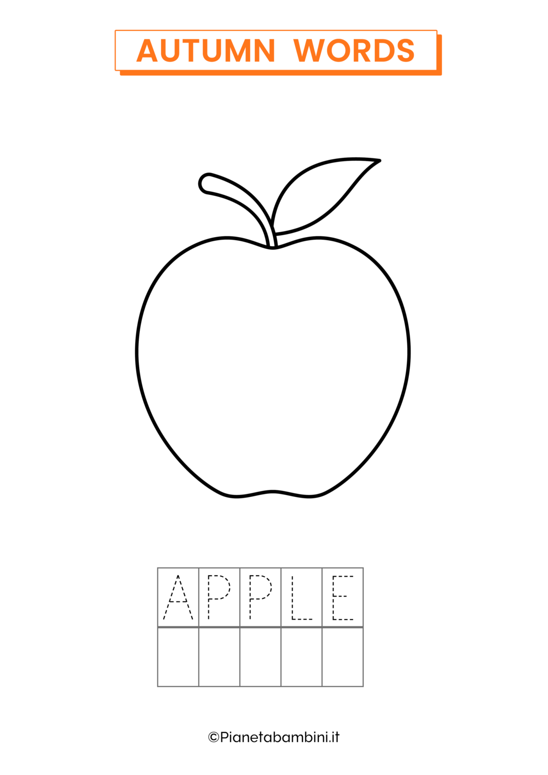 Schede sulle Parole dell'Autunno in Inglese (Autumn Words ...