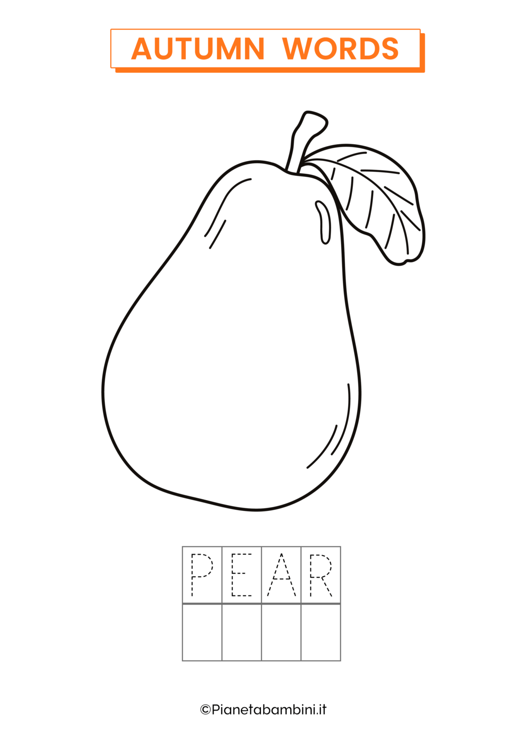 Schede sulle Parole dell'Autunno in Inglese (Autumn Words ...