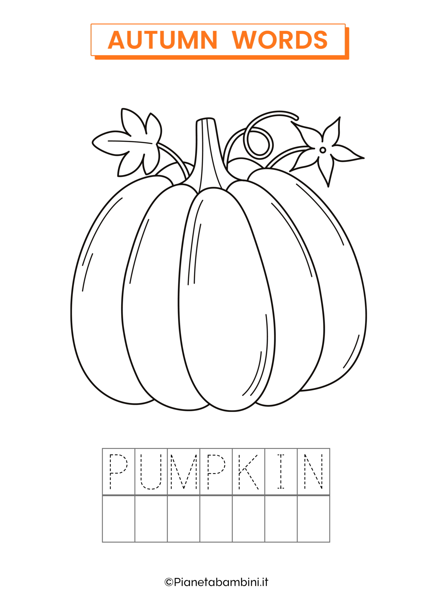 Schede sulle Parole dell'Autunno in Inglese (Autumn Words ...