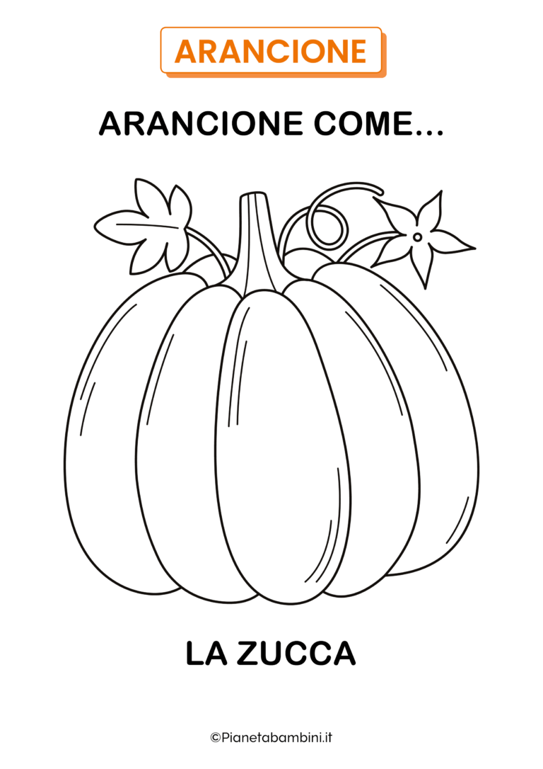 Schede Didattiche sul Colore Arancione | PianetaBambini.it