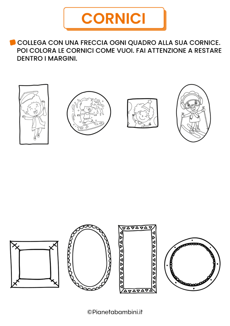 Cornici: Schede Didattiche per la Scuola Primaria | PianetaBambini.it