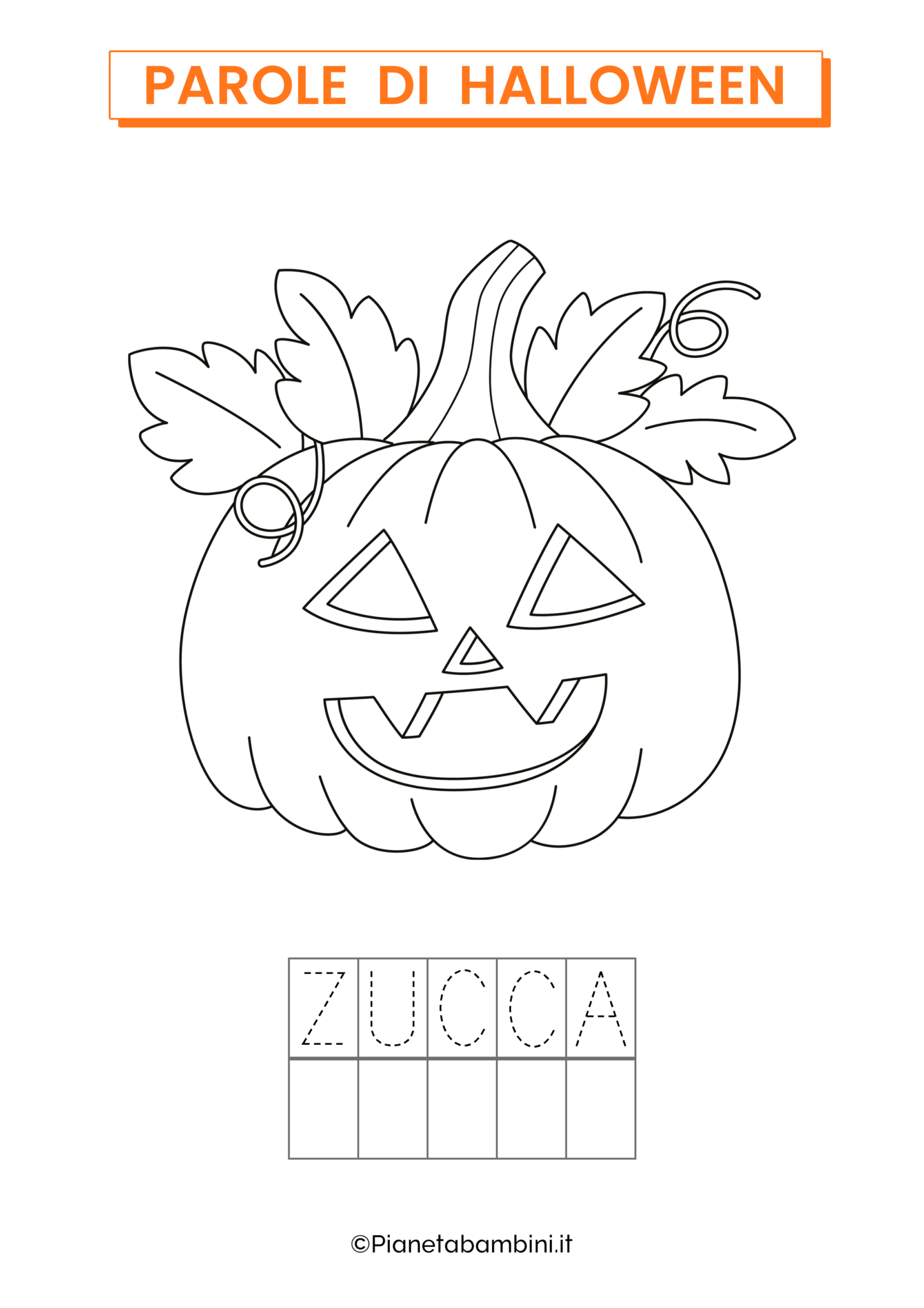 Schede sulle Parole di Halloween | PianetaBambini.it