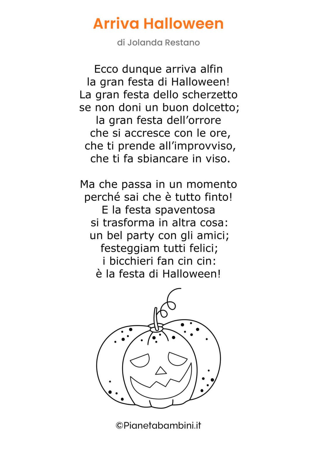 63 Poesie e Filastrocche di Halloween per Bambini | PianetaBambini.it