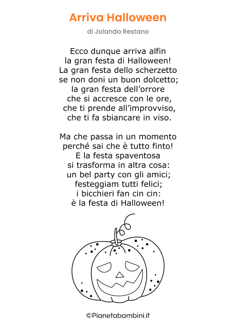 63 Poesie e Filastrocche di Halloween per Bambini | PianetaBambini.it
