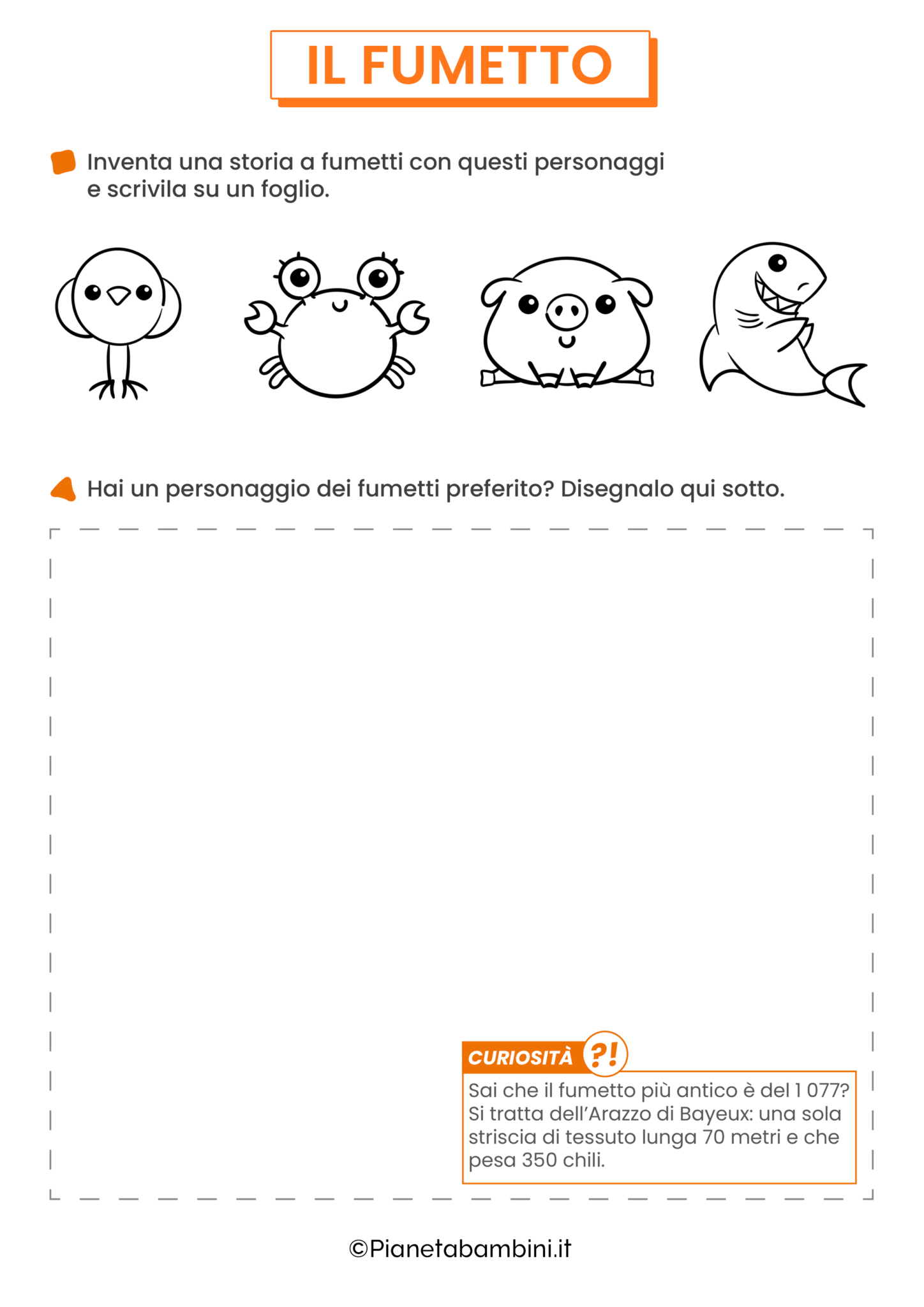 Il Fumetto: Schede Didattiche per la Scuola Primaria | PianetaBambini.it