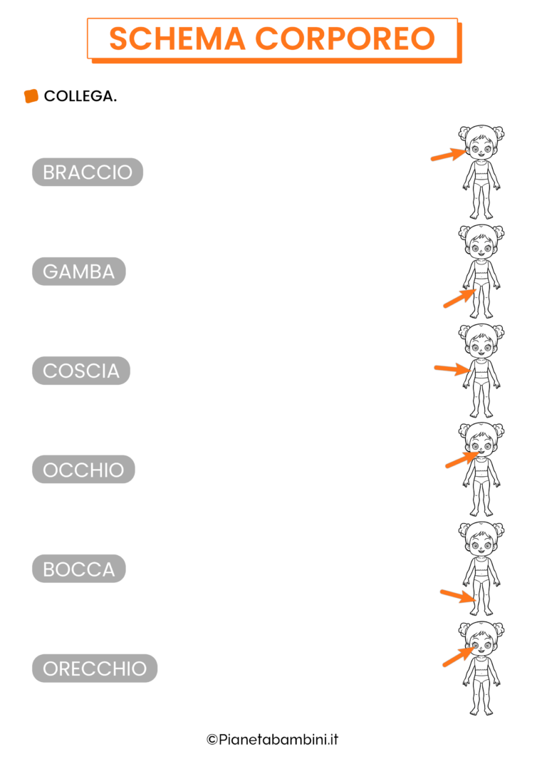 Schema Corporeo: Schede Didattiche e Attività | PianetaBambini.it