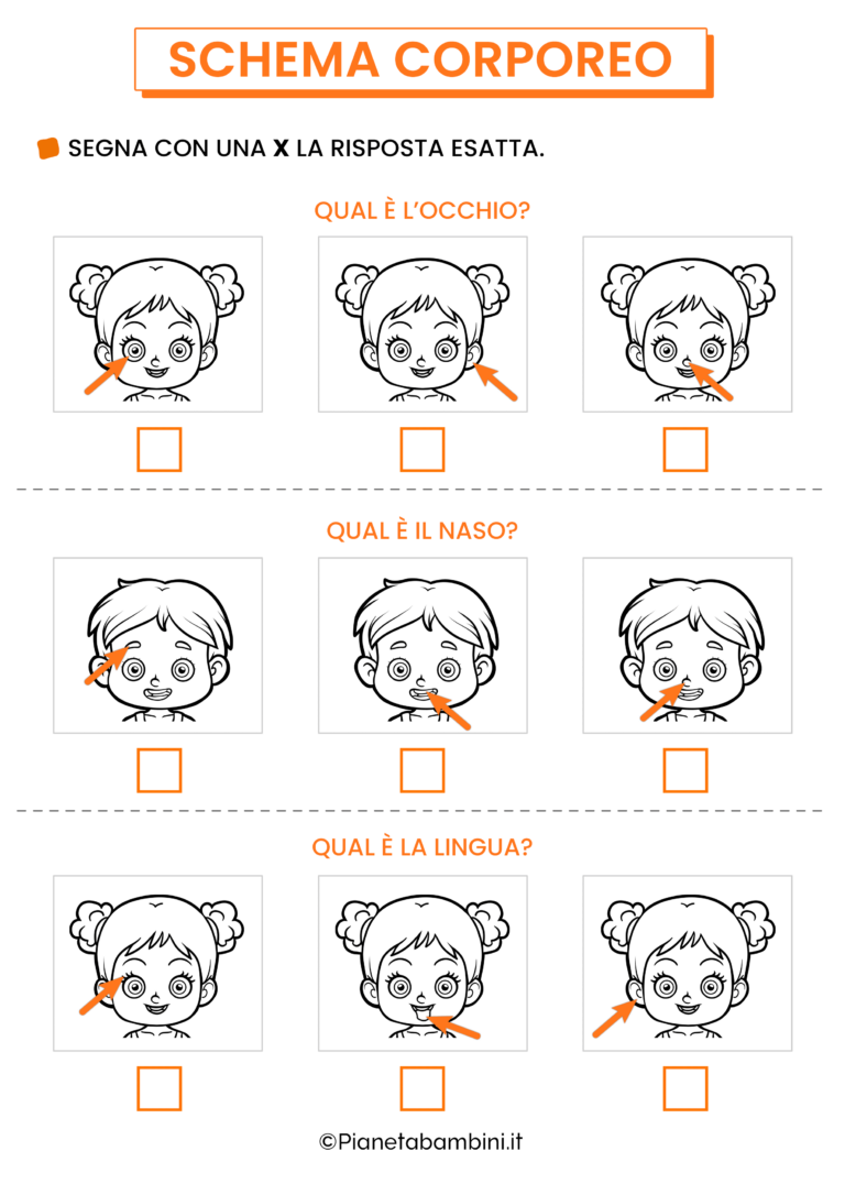 Schema Corporeo: Schede Didattiche e Attività | PianetaBambini.it