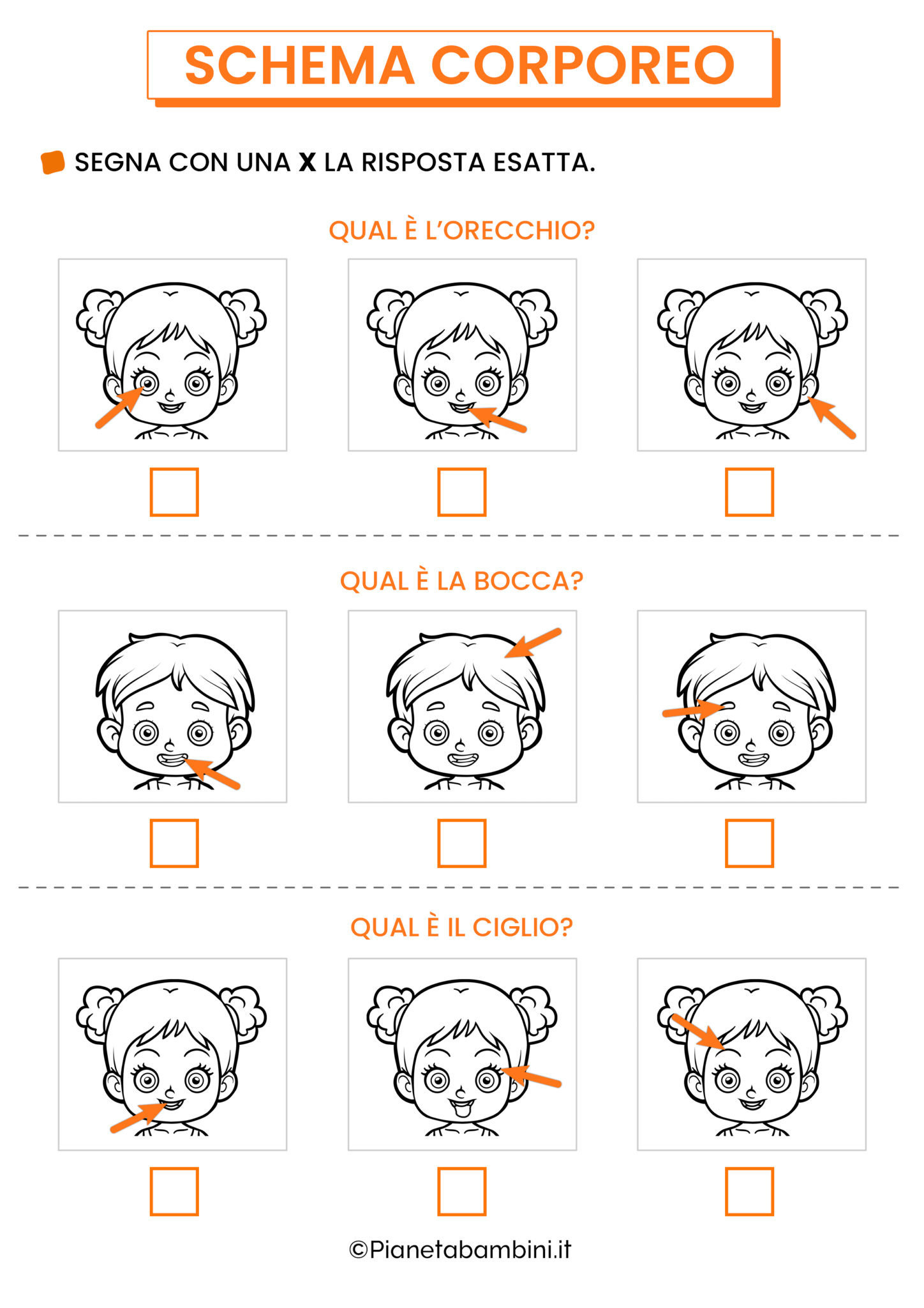 Schema Corporeo: Schede Didattiche e Attività | PianetaBambini.it