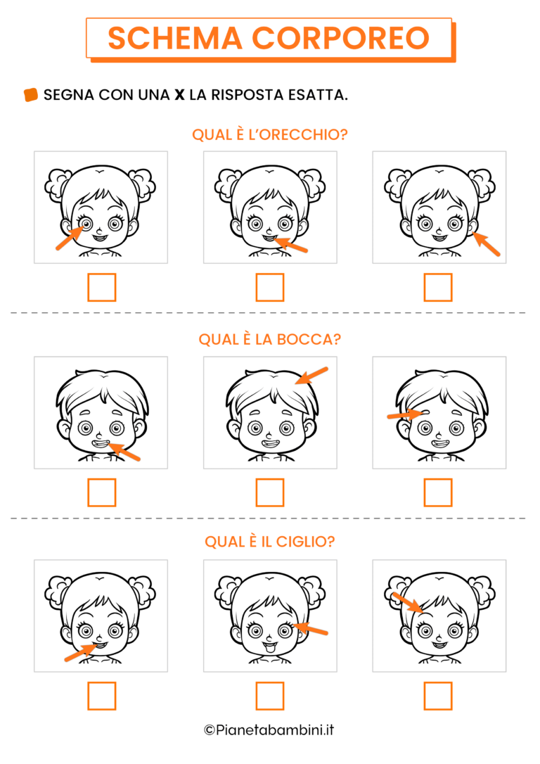 Schema Corporeo: Schede Didattiche e Attività | PianetaBambini.it