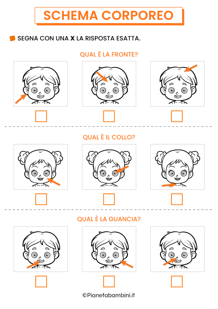 Schema Corporeo: Schede Didattiche e Attività | PianetaBambini.it