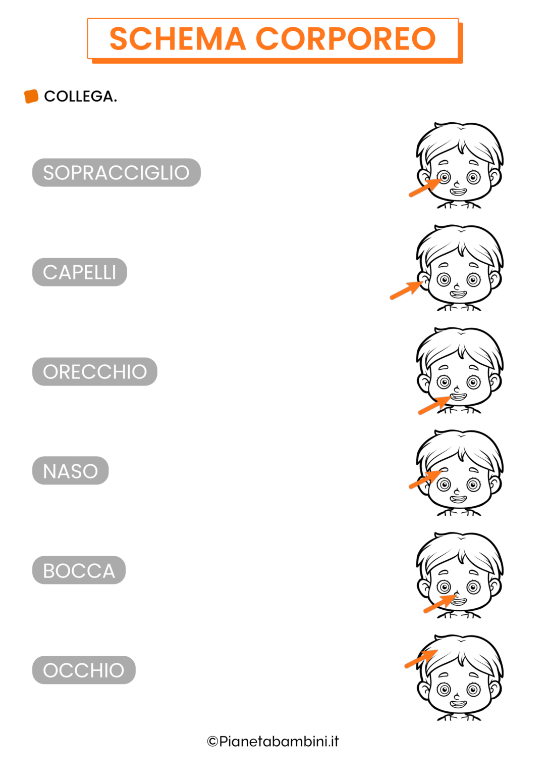 Schema Corporeo: Schede Didattiche e Attività | PianetaBambini.it
