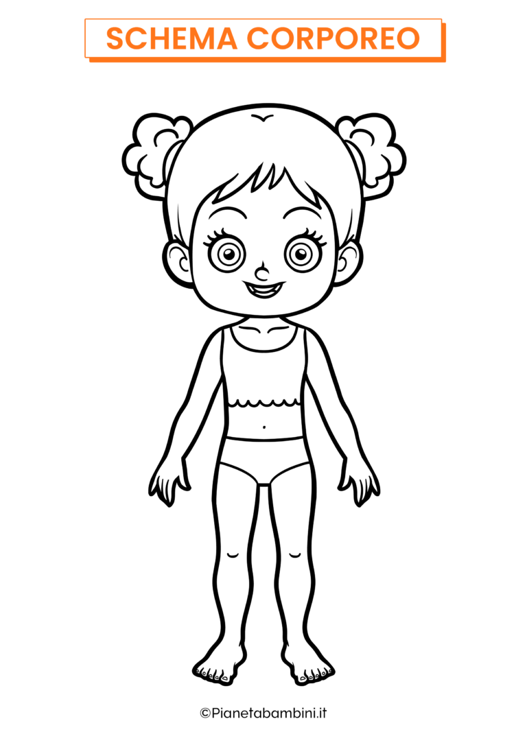 Schema Corporeo da Stampare e Colorare | PianetaBambini.it