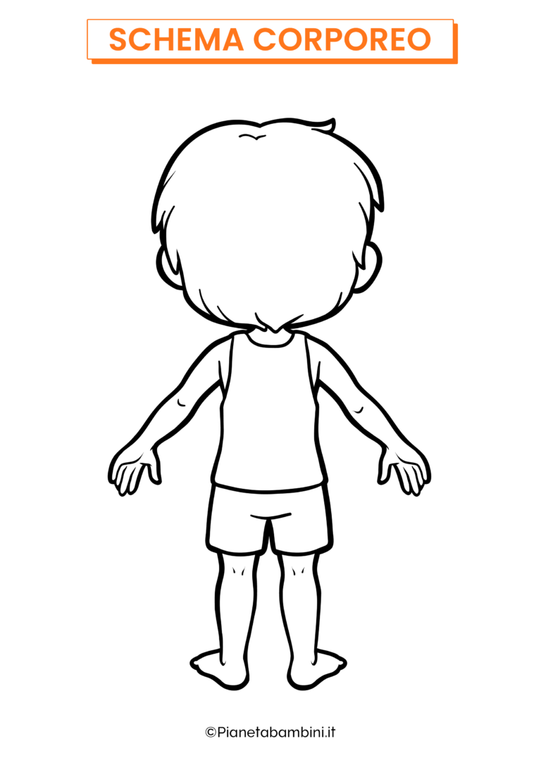 Schema Corporeo da Stampare e Colorare | PianetaBambini.it
