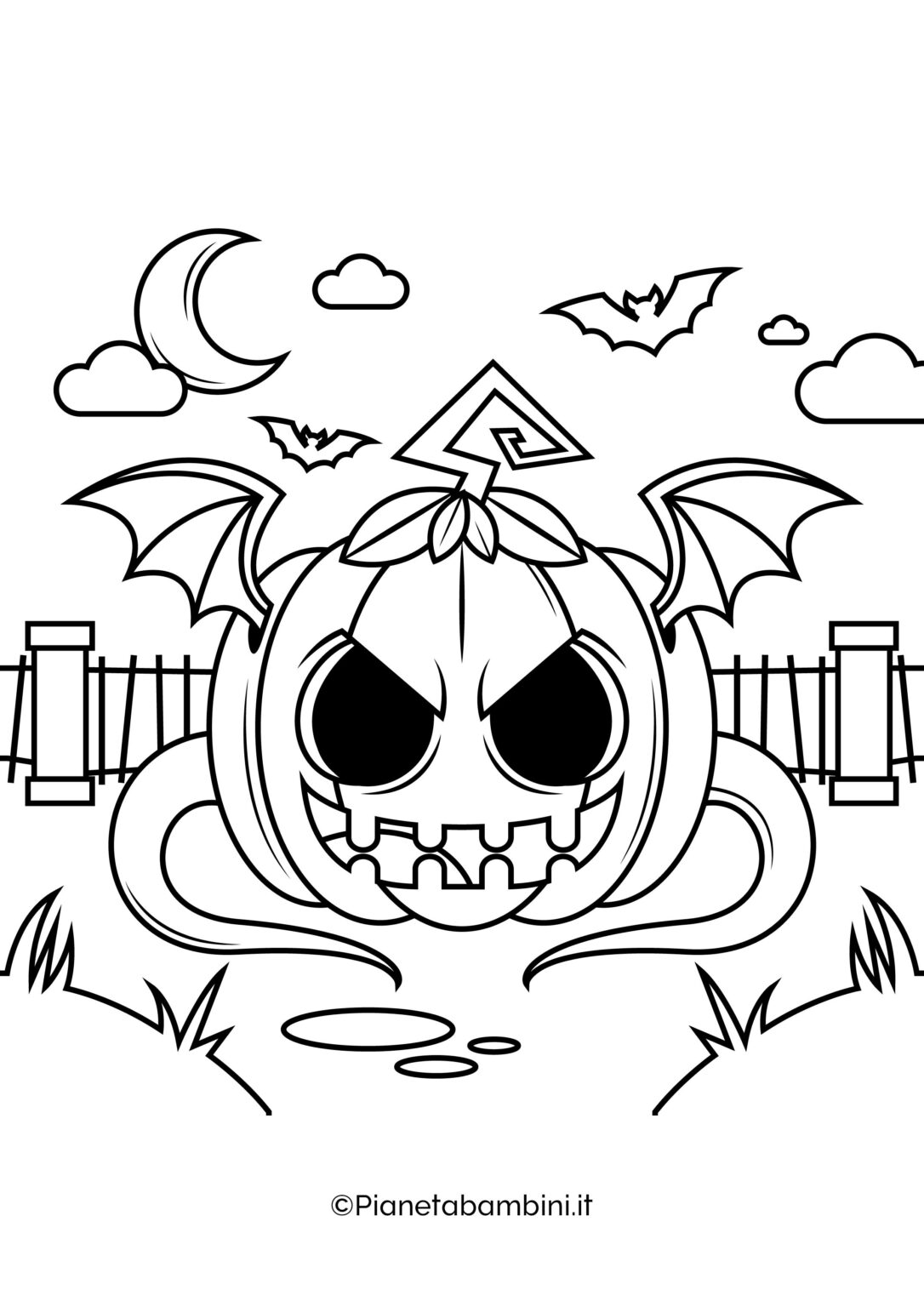 75 Disegni di Zucche di Halloween da Colorare | PianetaBambini.it