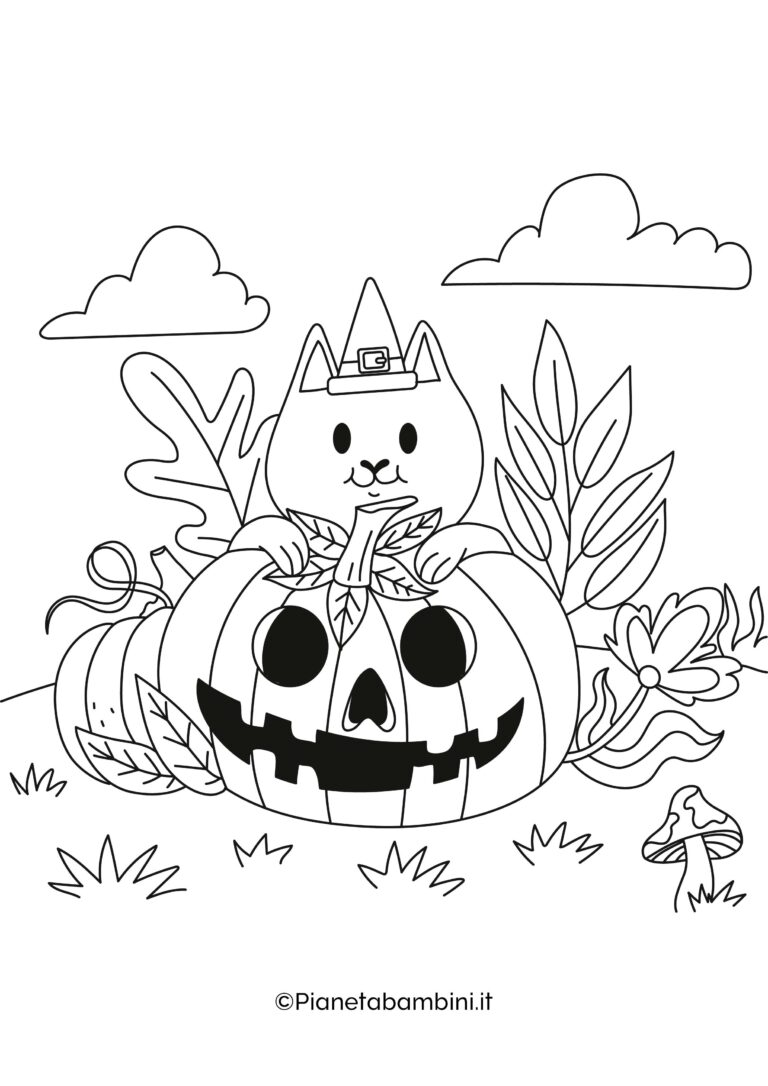 75 Disegni di Zucche di Halloween da Colorare | PianetaBambini.it
