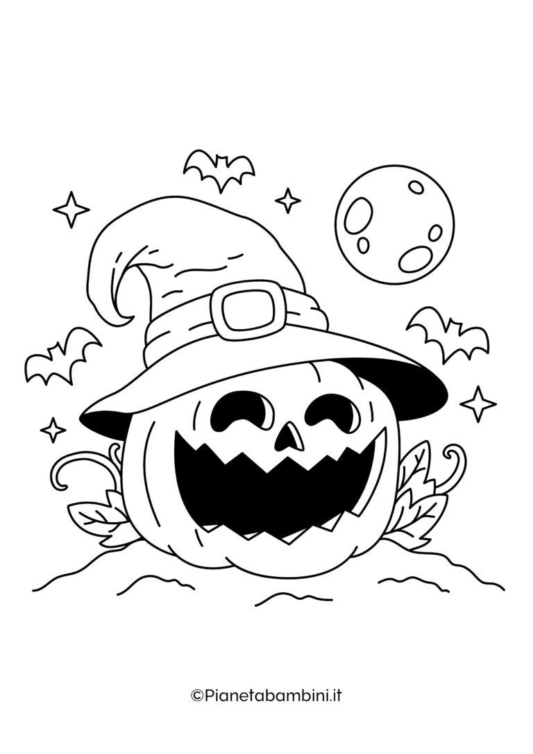 75 Disegni di Zucche di Halloween da Colorare | PianetaBambini.it