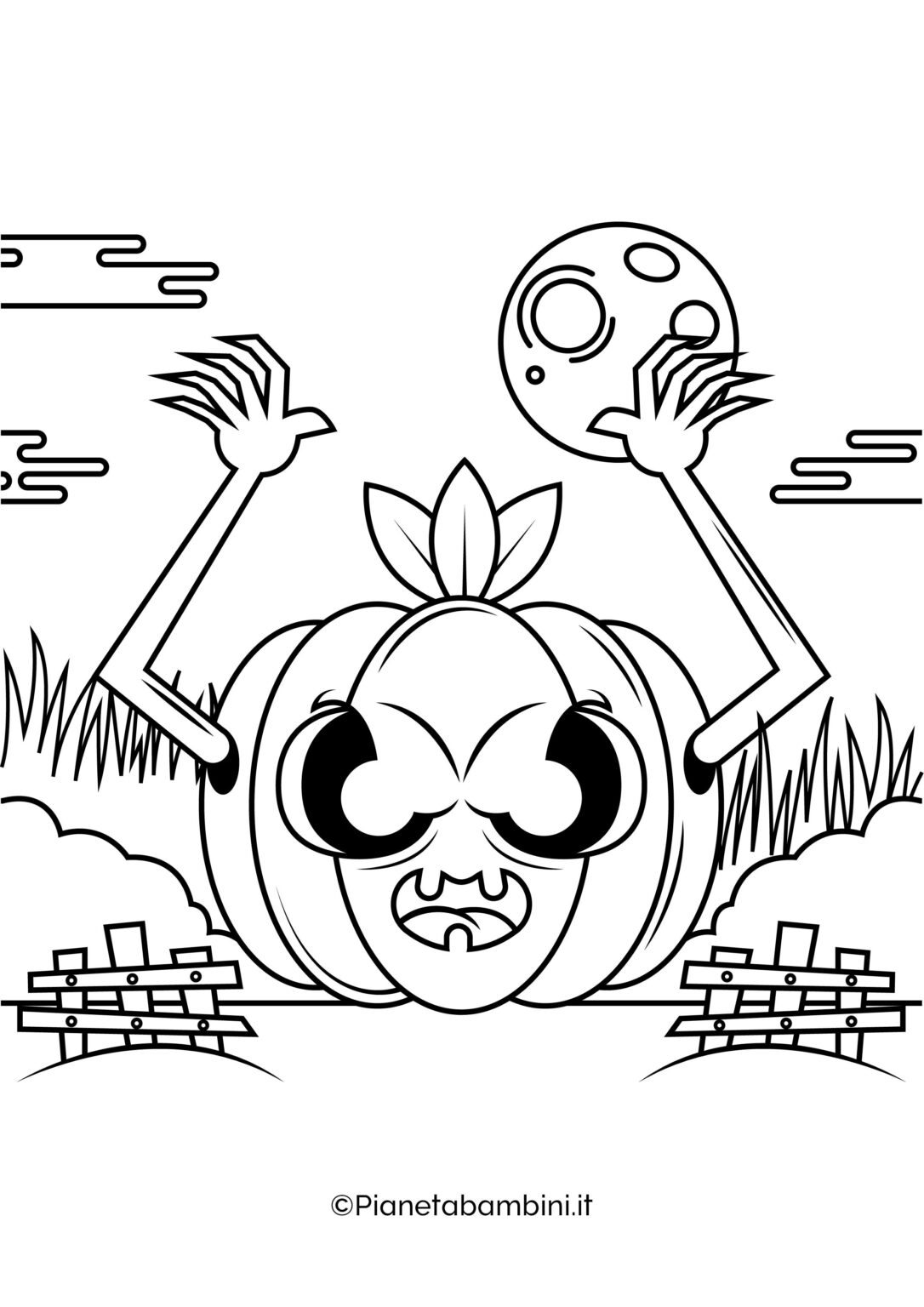 75 Disegni di Zucche di Halloween da Colorare | PianetaBambini.it