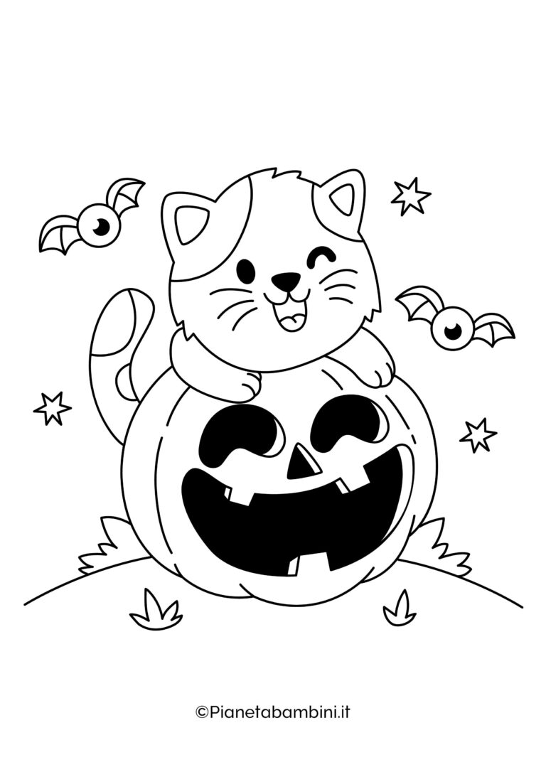 75 Disegni di Zucche di Halloween da Colorare | PianetaBambini.it