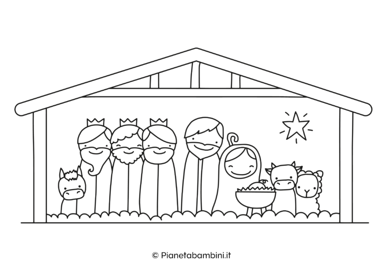 33 Disegni del Presepe da Colorare | PianetaBambini.it
