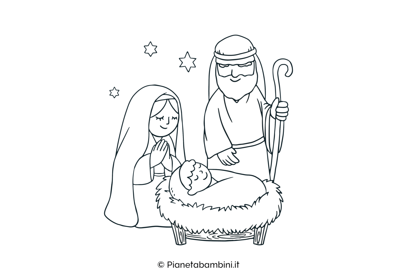 33 Disegni del Presepe da Colorare | PianetaBambini.it