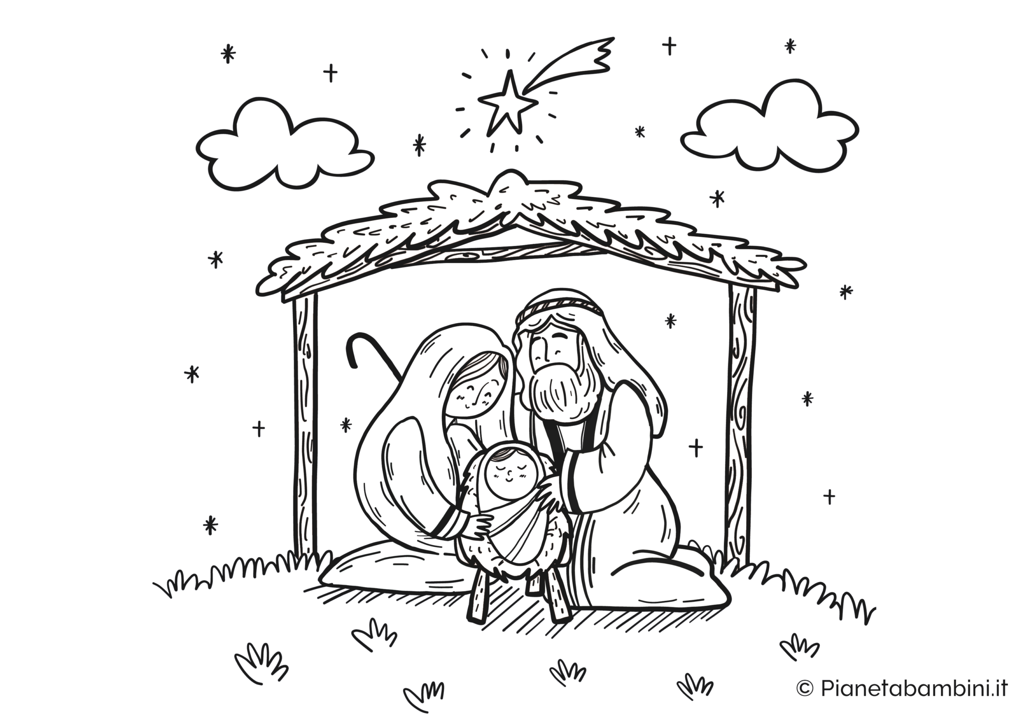 33 Disegni del Presepe da Colorare | PianetaBambini.it
