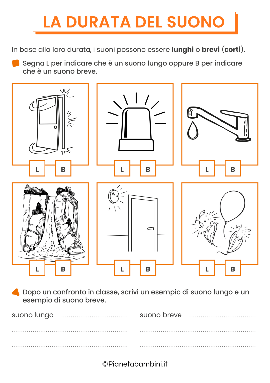 La Durata del Suono: Schede Didattiche per Bambini | PianetaBambini.it