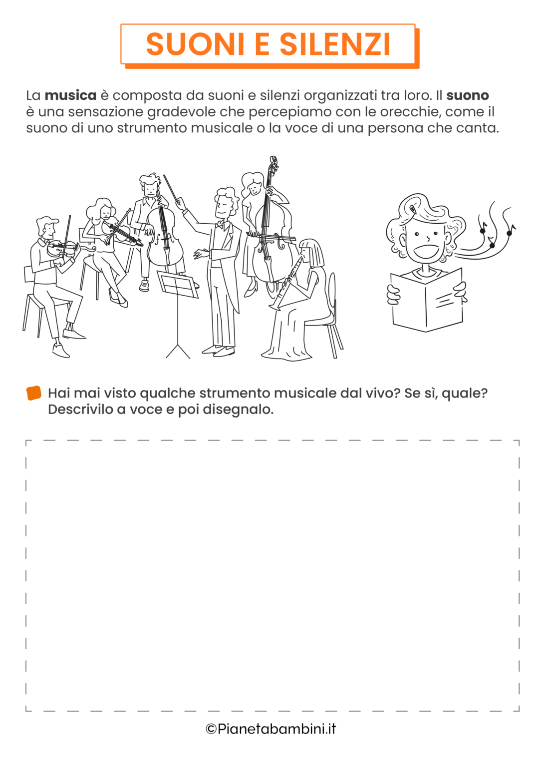 Suoni e Silenzi: Schede Didattiche per Bambini | PianetaBambini.it